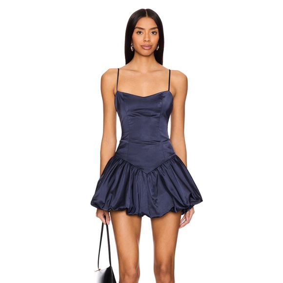 Lioness | Dresses | Lioness Blue Pleated Fit And Flare Mini Dress ...